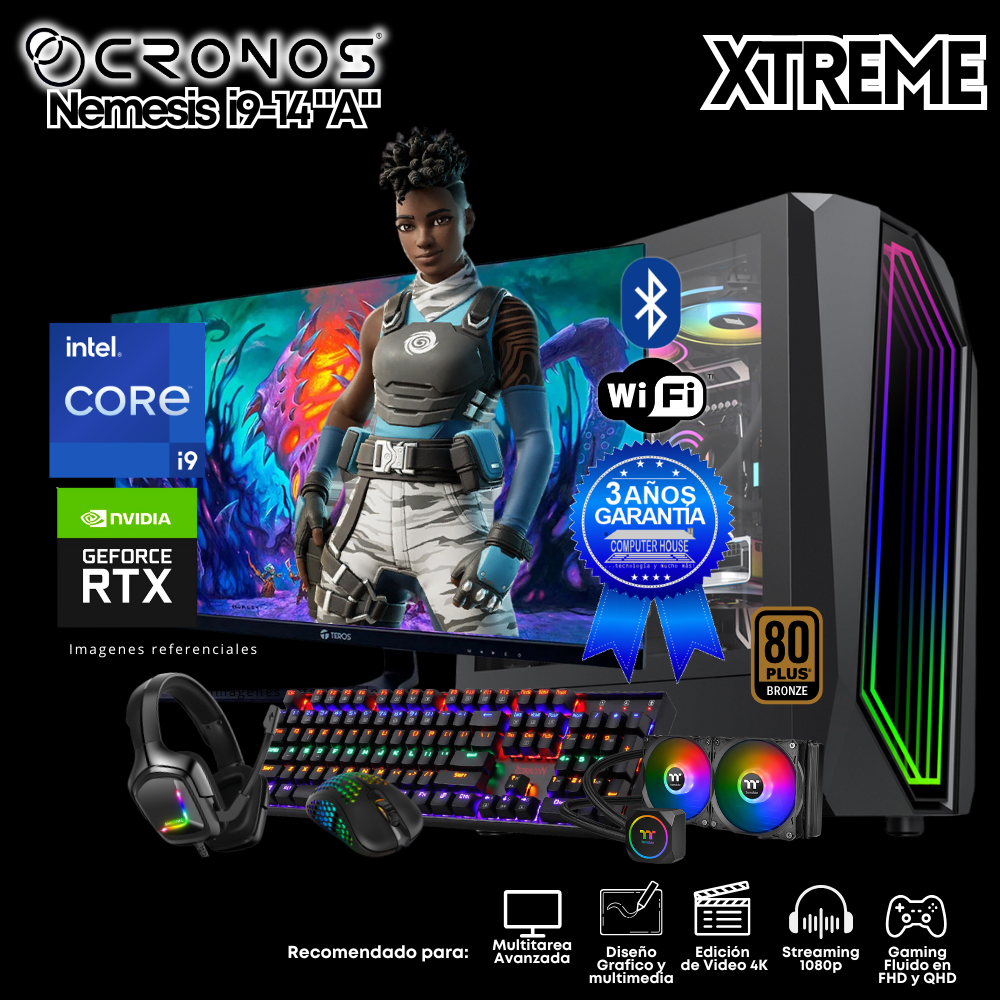 PC Xtreme CRONOS Nemesis i9-14 "A", RAM 32GB DDR5, SSD 1TB, RTX5060 8G ...